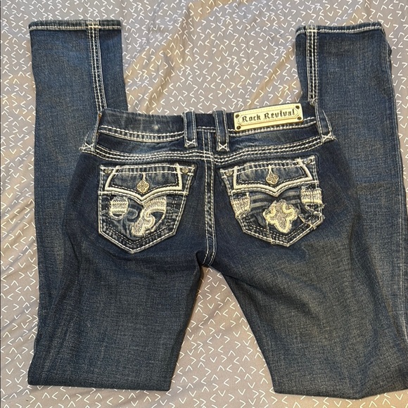 Rock Revival | Jeans | Rock Revival Blue Boot Cut Jeans With Decorative ...
